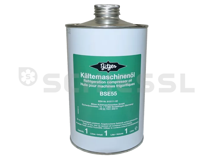 Bitzer refrigeration oil BSE 55 can 1L 915 111 02