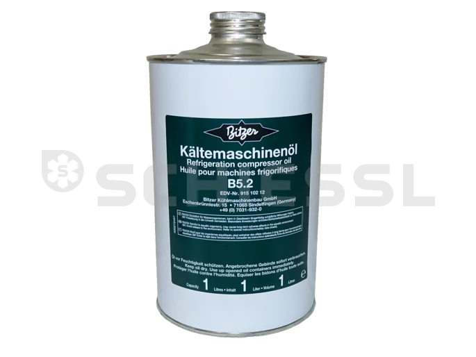 Bitzer refrigeration oil B 5.2 can 5L 915 101 11