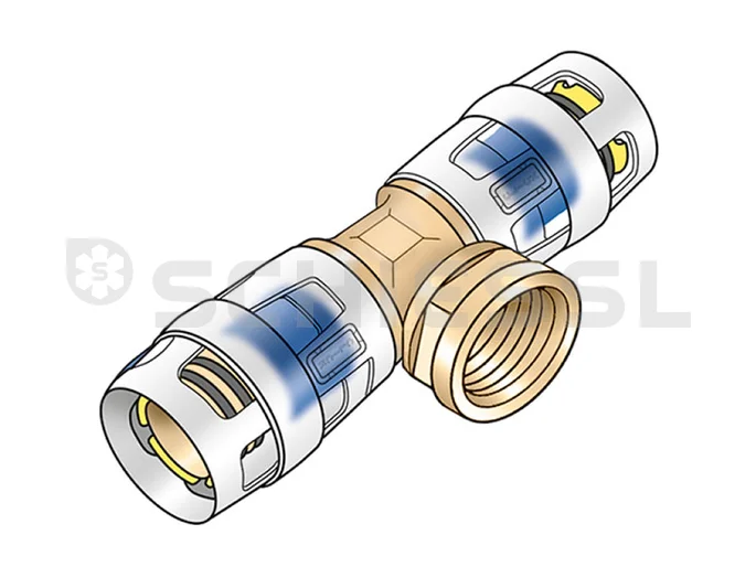 Ke Kelit KELOX-Protec Clix T-Stück KMP447X - 25x3/4'' - mit Abgang IG